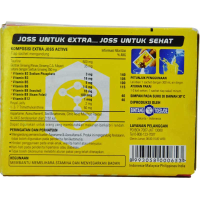 EXTRA JOSS Active Minuman Suplemen Kesehatan 6 x 4,2 g | Alfagift